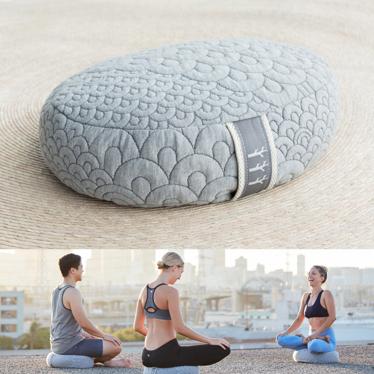 Natural Yoga Pillow Set, Crystal Cove Yoga Bundle | Brentwood Home